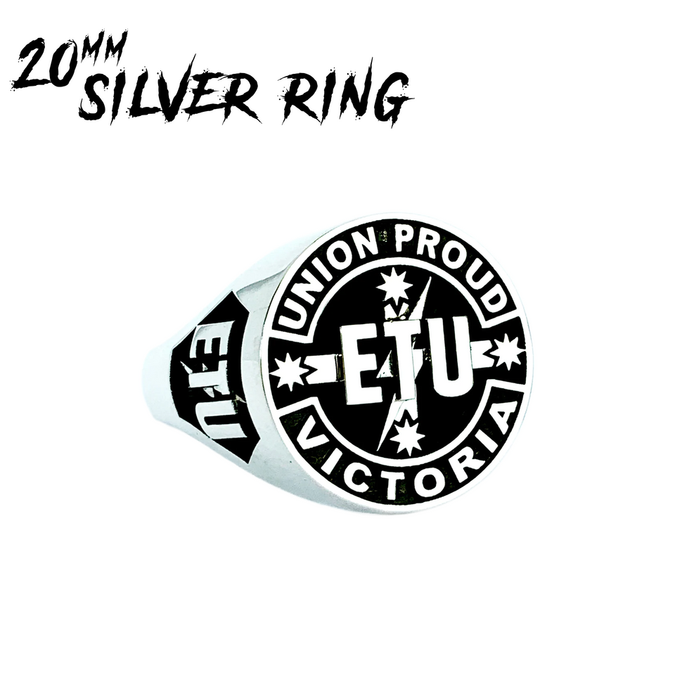 20mm Silver ETU Victoria Members Ring